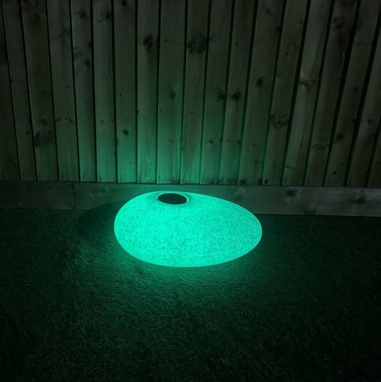 LED Illuminated Pebble Planter Natural Stone - The Garden Mantra