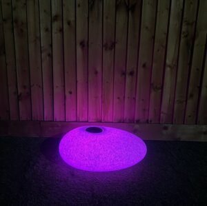 LED Illuminated Pebble Planter Natural Stone - The Garden Mantra